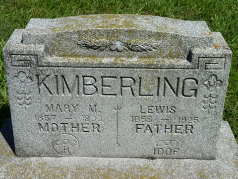 Kimberling, Mary M. (Gamble) - Arnold Cemetery